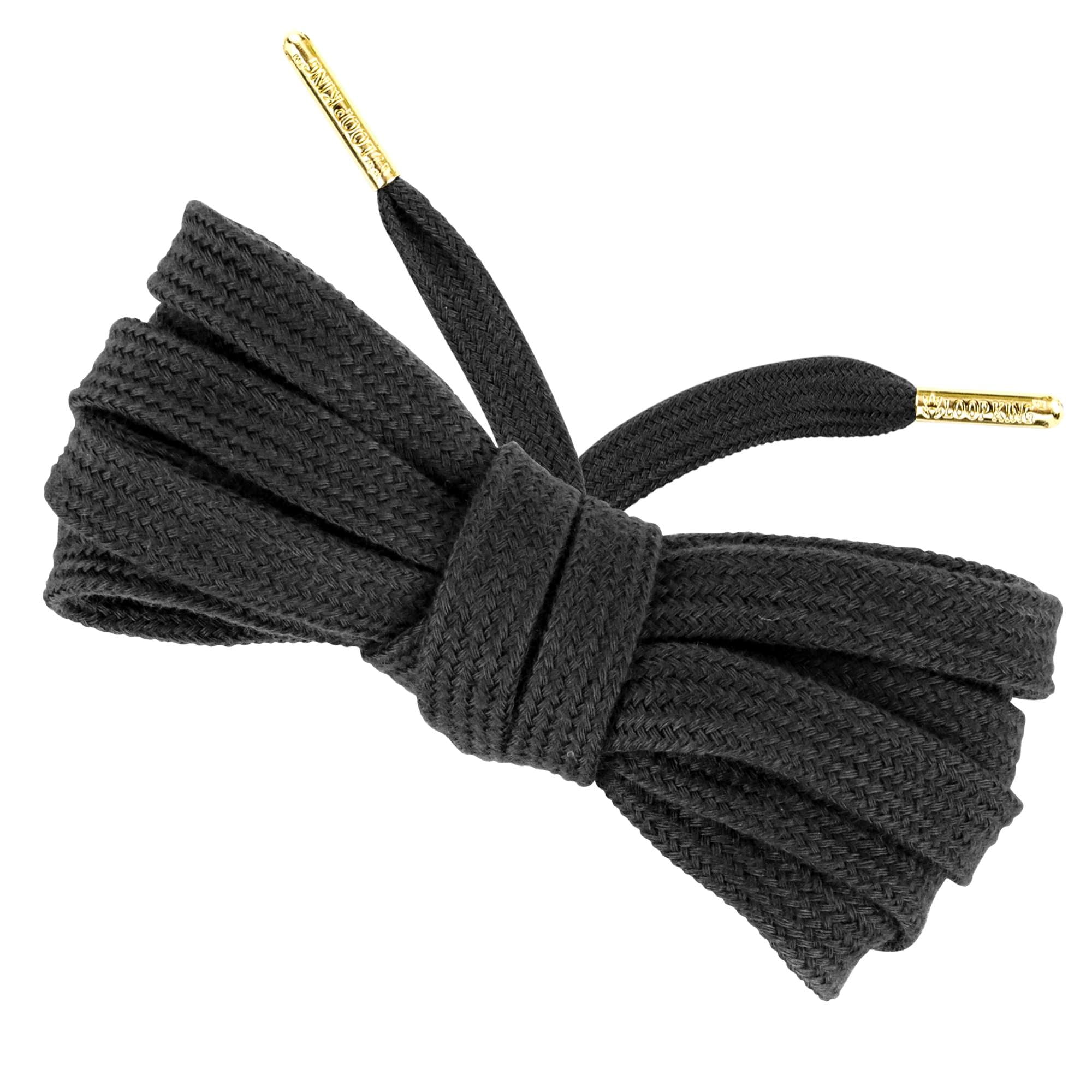 Loop King Laces Flat Cotton Shoelaces with Metal Aglet Tips for Men ...