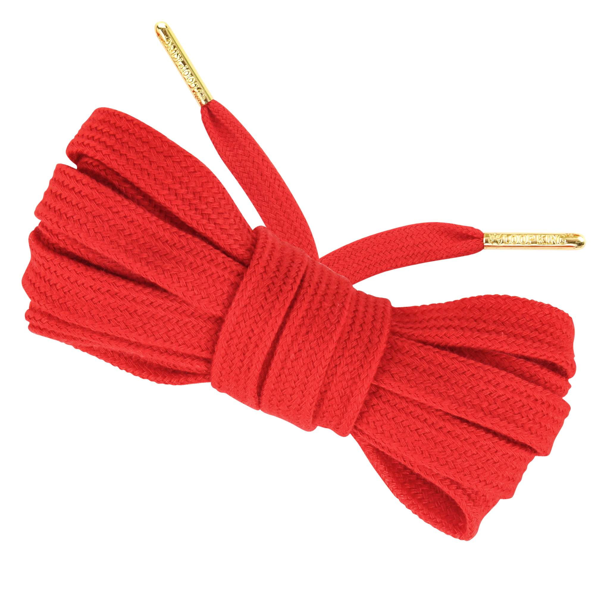 Loop King Laces Flat Cotton Shoelaces with Metal Aglet Tips for Men ...