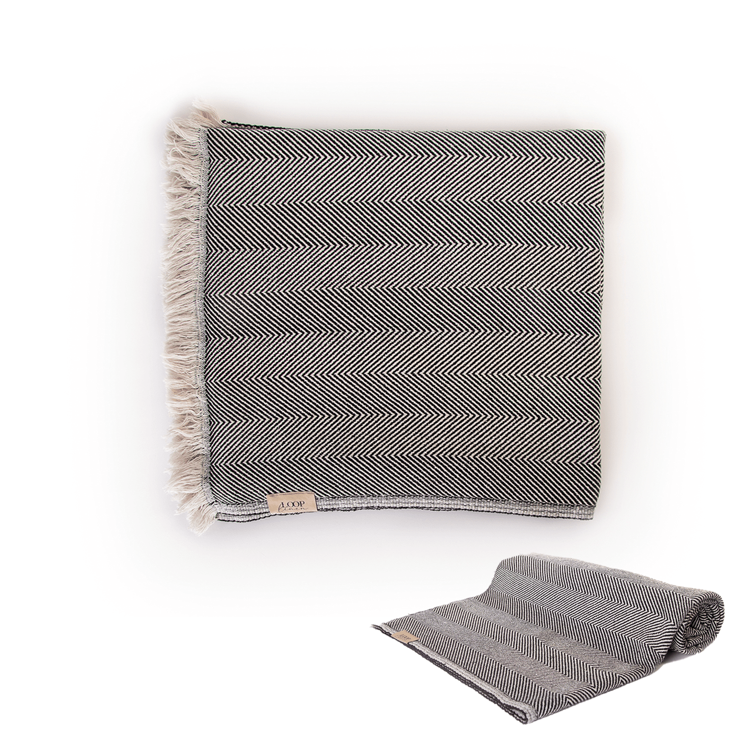 Loop Linen Cotton Throw Blanket, Hand Woven Housewarming Gift, Home ...