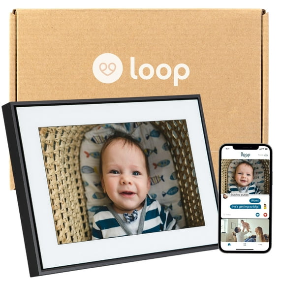 Loop Wi-Fi Digital Picture Frame with Touch Screen, 10-Inch Display ...
