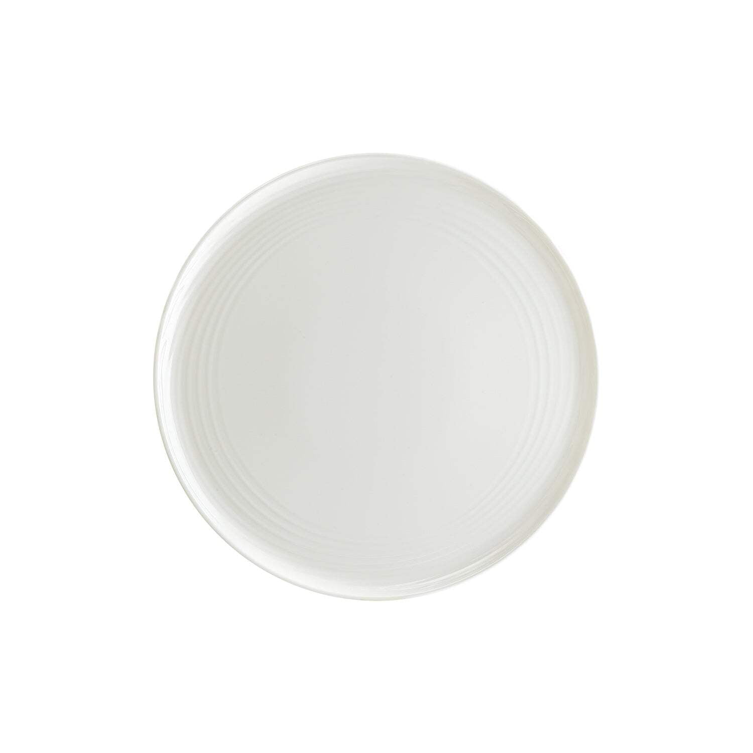 Loop dia.12.75" Round Warm White Porcelain Plate - Walmart.com