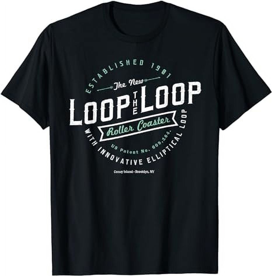 Loop the Loop - Classic Roller Coaster Merch T-Shirt - Walmart.com