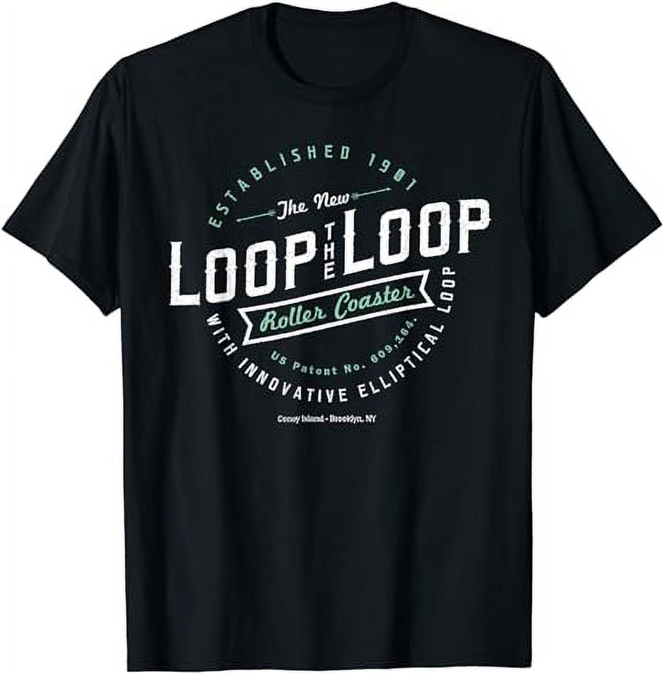 Loop the Loop - Classic Roller Coaster Merch T-Shirt - Walmart.com