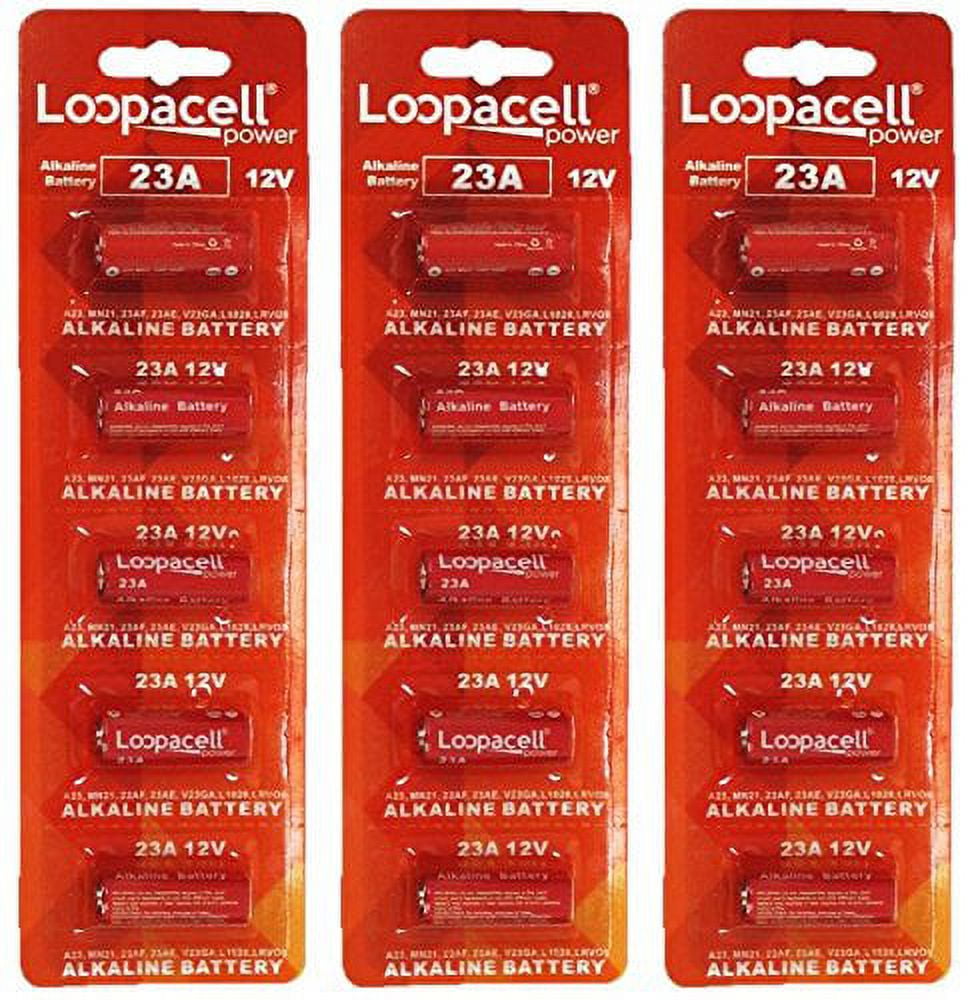 Loopacell A23 23A 21/23 MN21 12v BATTERY 15 Pk - Walmart Business Supplies
