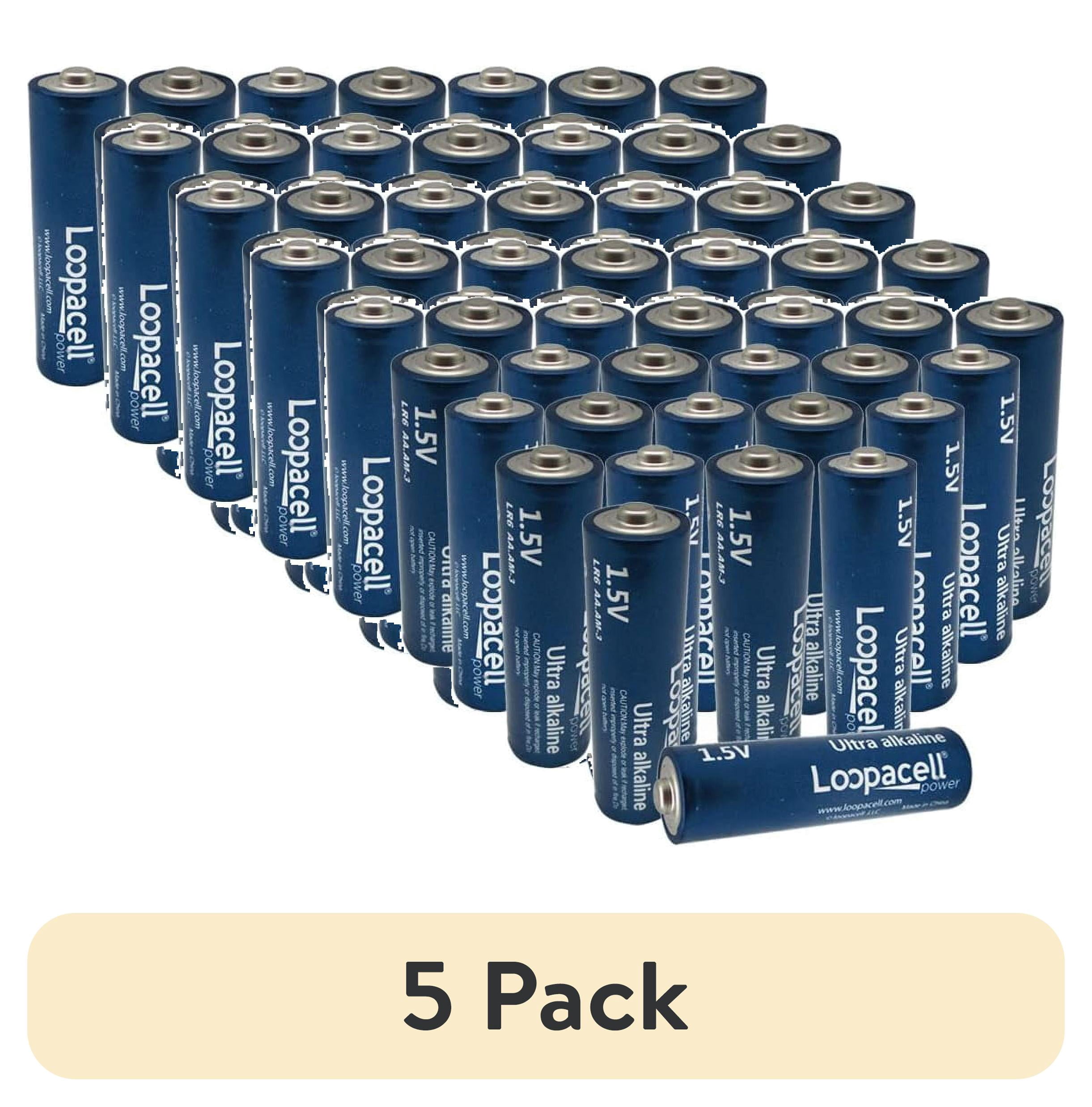 (5 pack) Loopacell AA Alkaline Batteries (Pack of 24) 1.5V - Walmart.com