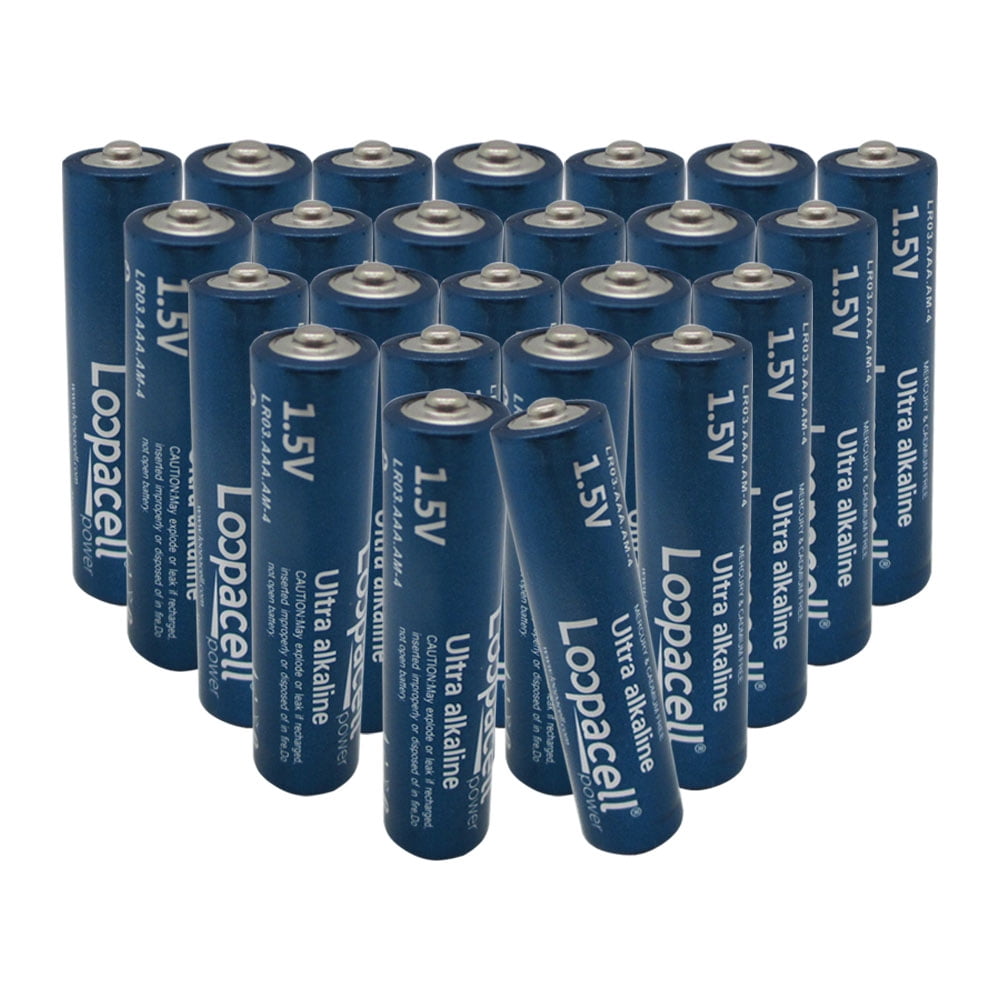 Loopacell AAA Alkaline Batteries 1.5V (Pack of 24) - Walmart.com