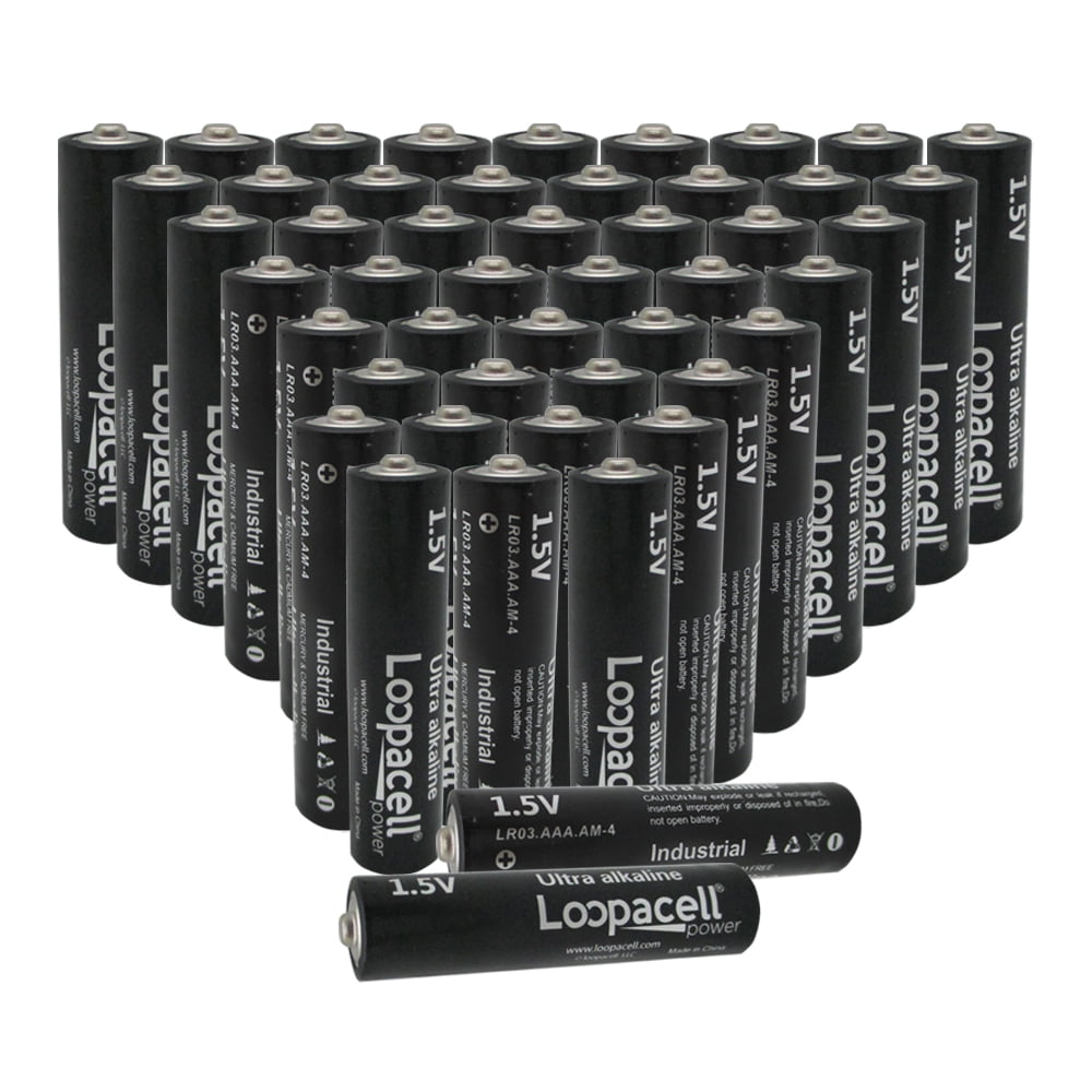 Loopacell AAA Alkaline Industrial Batteries (48-Pack) - Walmart.com
