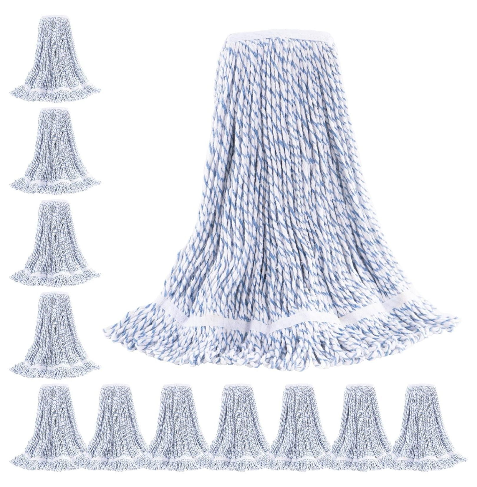 Looped-End Pack of 12 Cotton,1.25'' Universal Headband Heavy Duty Mop ...