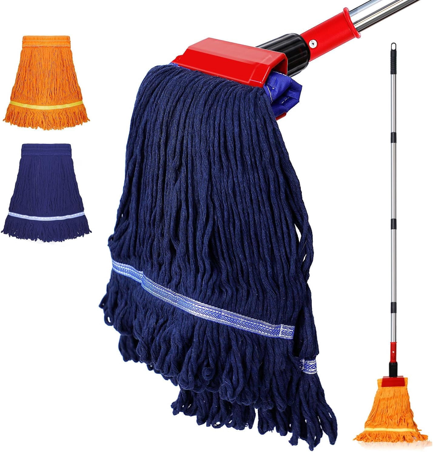 Looped-End String Wet Mop, Heavy Duty Commercial Industrial Dust Mop ...
