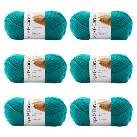 Loops & Threads Charisma Yarn, Soft Bulky Weight Acrylic for Quick ...