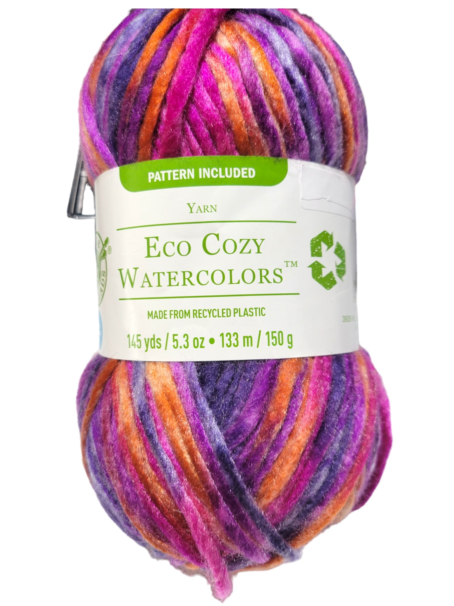 Loops & Threads Eco Cozy Watercolors Yarn, Violet Blooms, Super Bulky ...