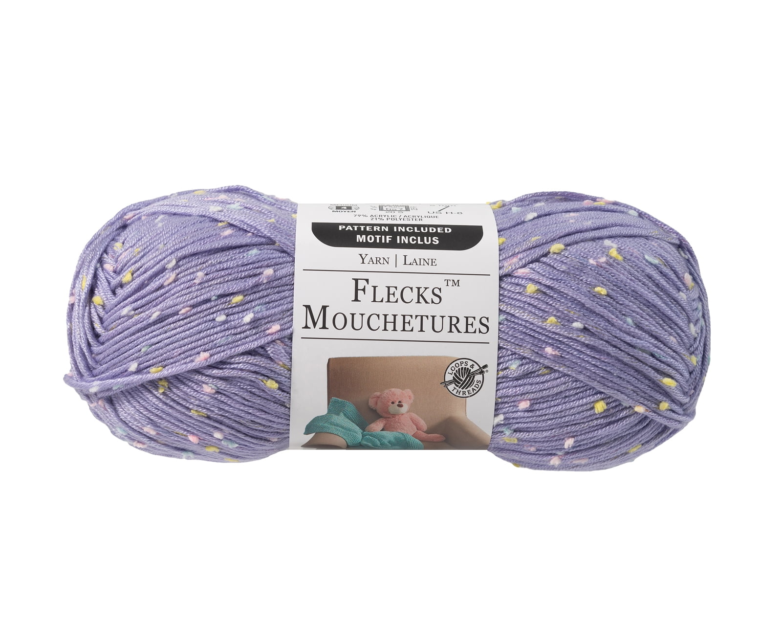 Loops & Threads Flecks Yarn - Yarn for Knitting - Crochet - Weaving ...