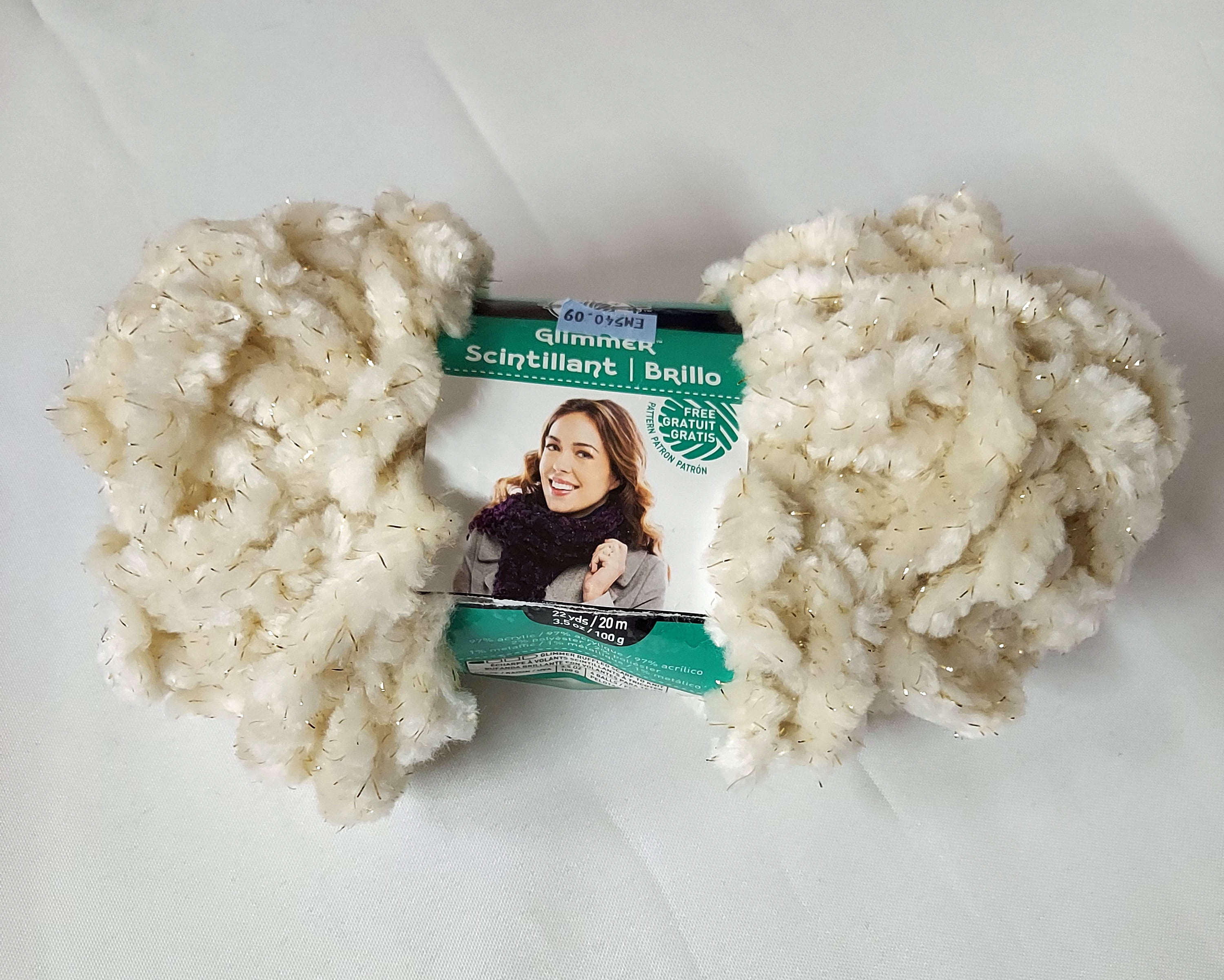 Loops & Threads Glimmer Yarn, Cream (M540.09) - Walmart.com
