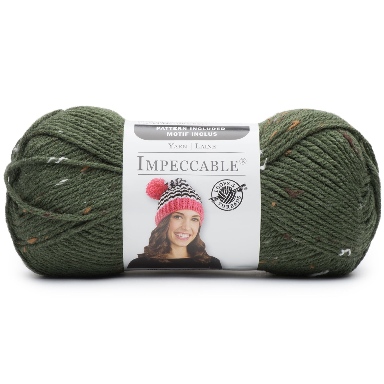 Loops & Threads Impeccable Tweed Yarn - Fleck Yarn for Knitting ...