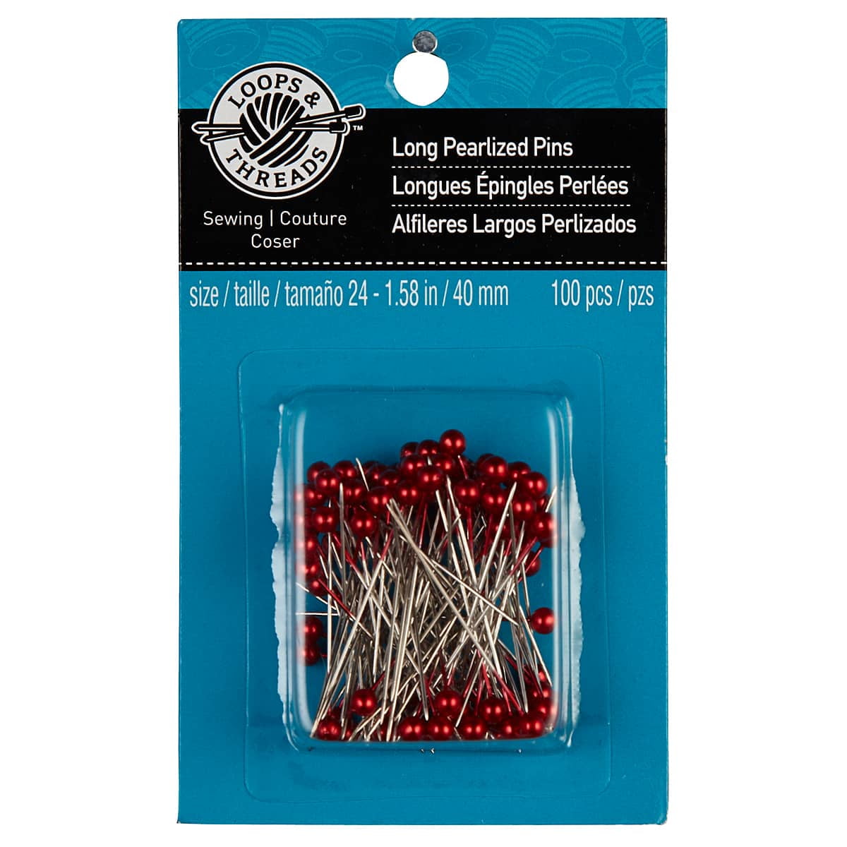 Loops & Threads™ Long Pearlized Pins - Walmart.com
