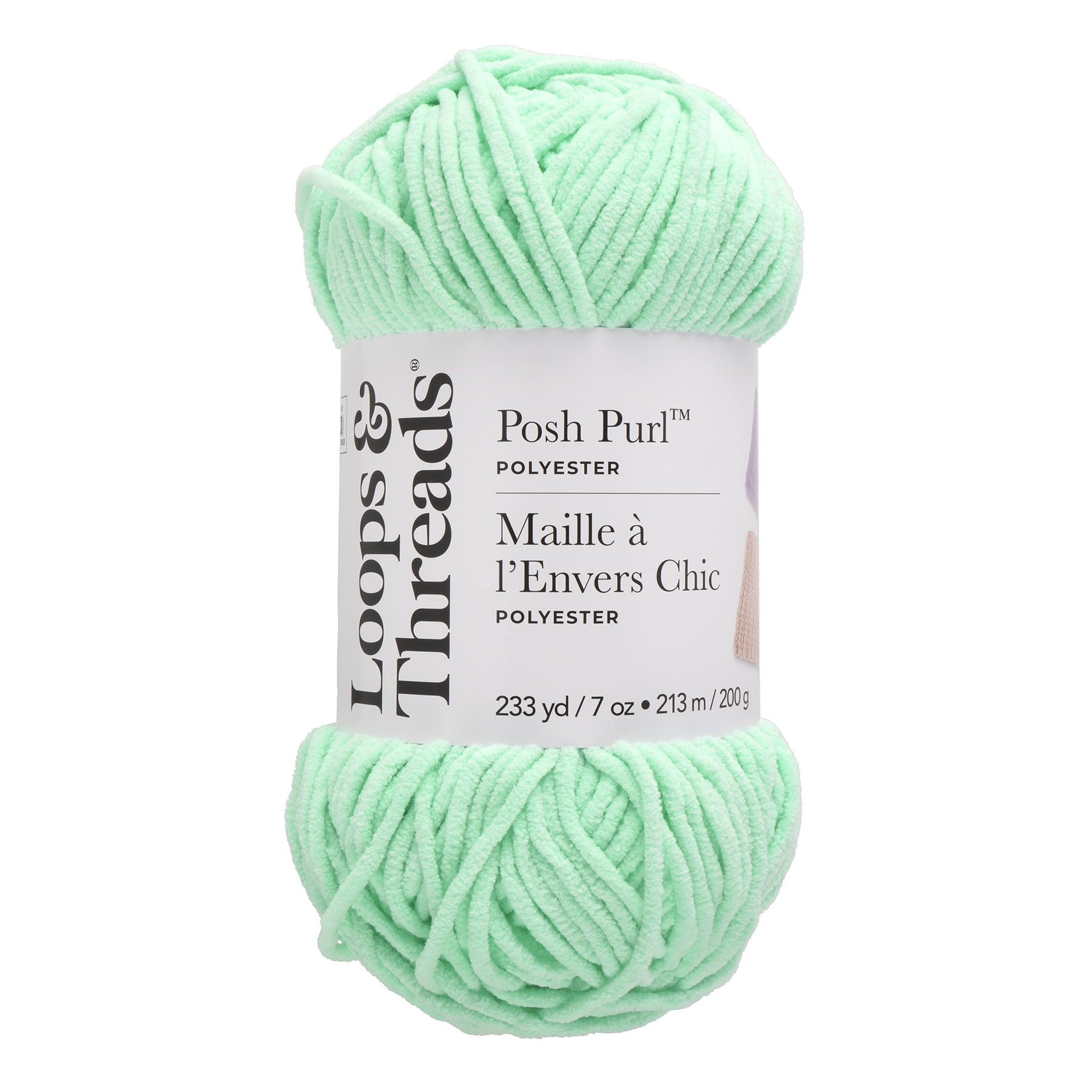 Loops & Threads Posh Purl Yarn - Soft Plush Bulky Weight Polyester ...