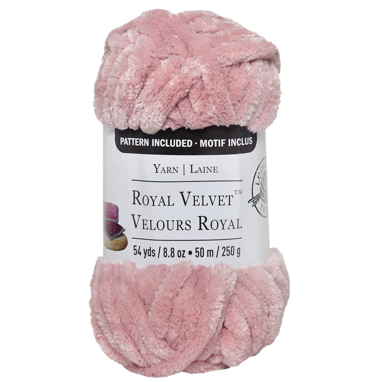 Loops & Threads Royal Velvet Yarn - Solid Yarn for Knitting, Crochet ...