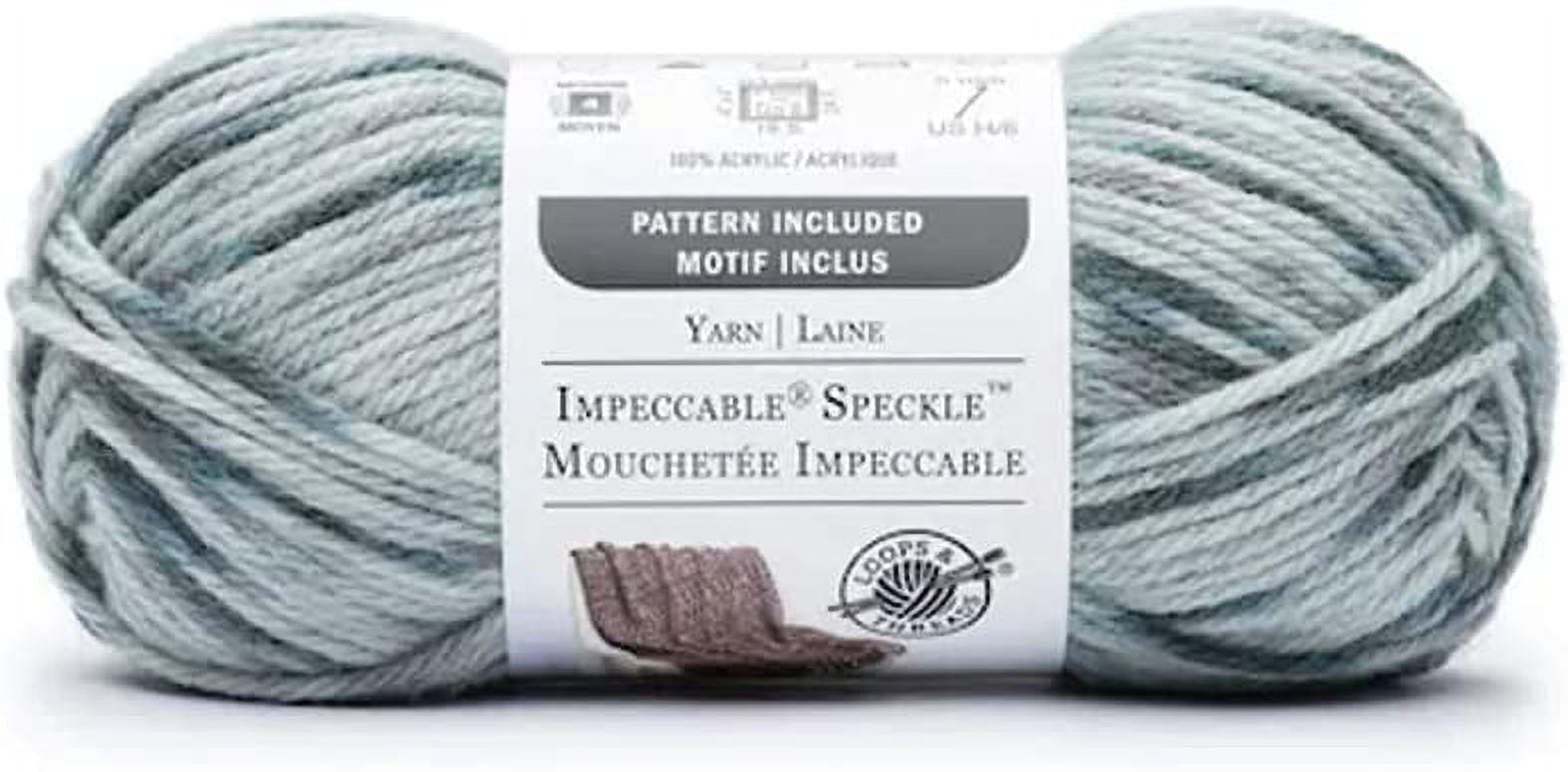 Loops and Threads Impeccable Speckle Gray Knitting & Crochet Yarn ...