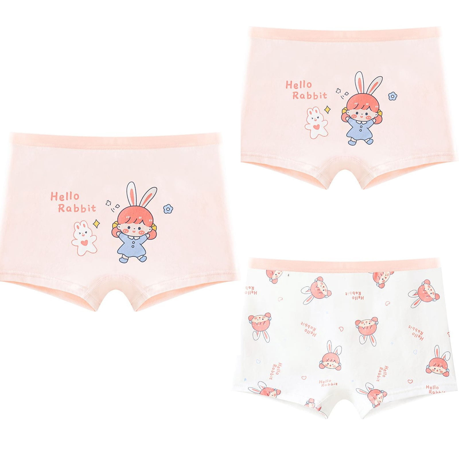 Loopsun 4 to 15 Years Girls Print Briefs Summer Lightweight Basic Daily ...