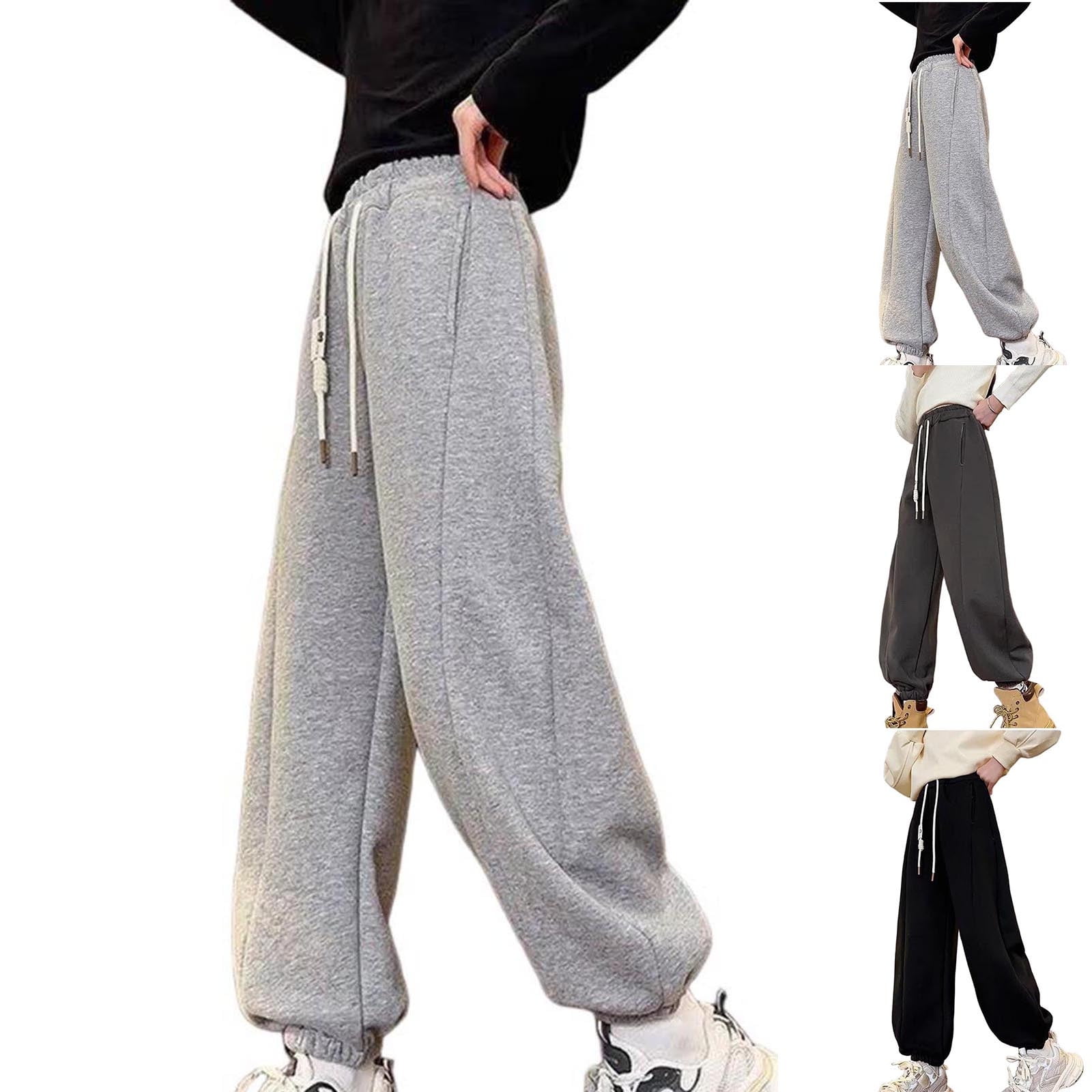 Loopsun Kids Sports Sweatpants, Girls Casual Solid Elastic Waist ...
