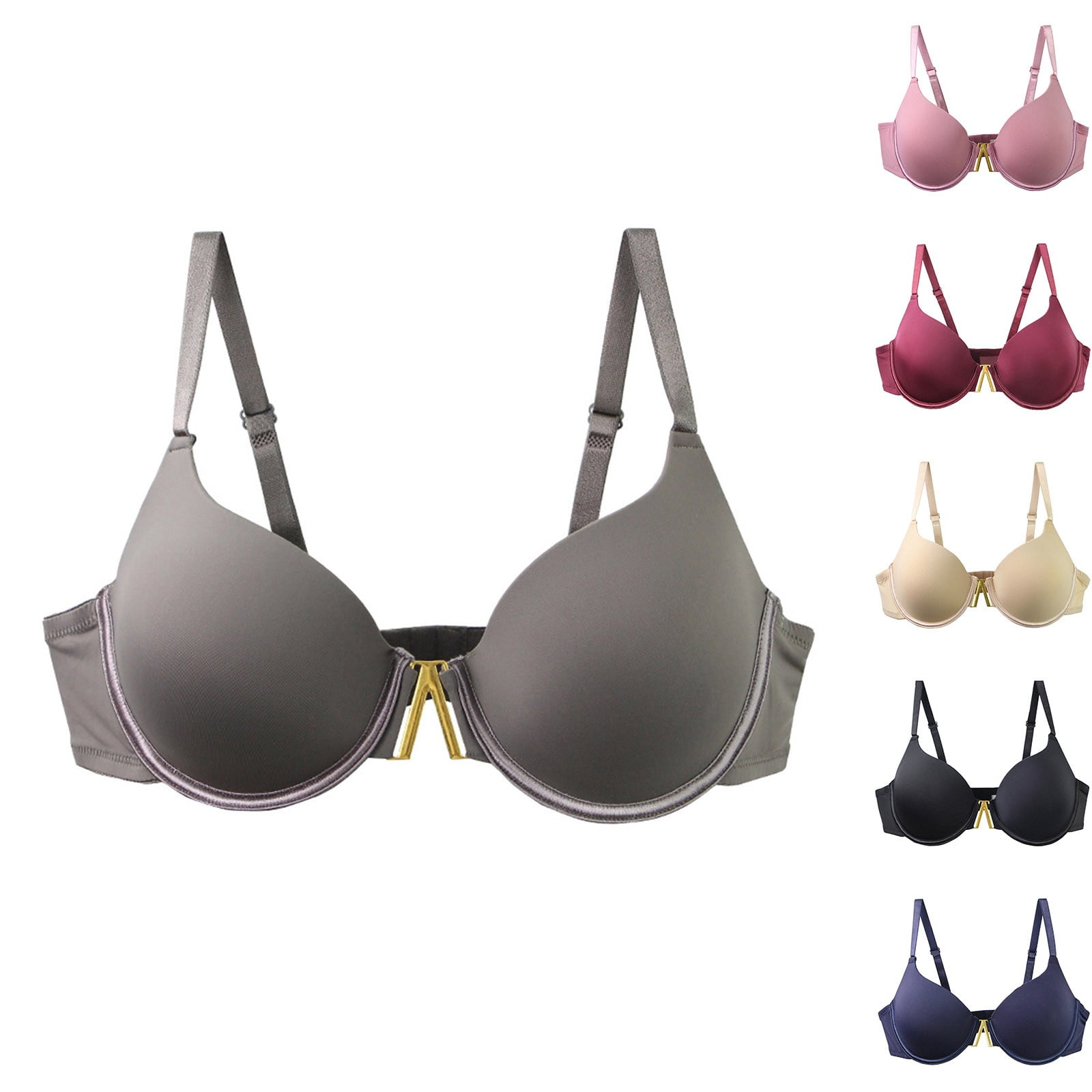 Loopsun Women's Bras Plus Size, Women Plus Size D Cup Solid Steel Ring ...