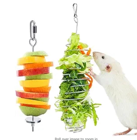 Loopunk 2 Pcs Rat Enrichment Toys,Stainless Steel Rat Foraging Toy for ...