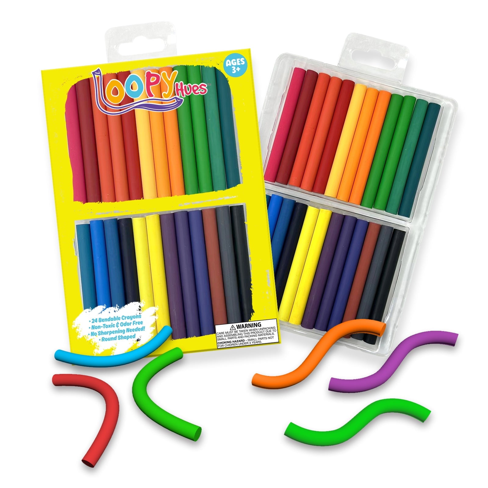 Loopy Hues Bendable Crayons, Arts & Crafts, School Supplies, Assorted ...