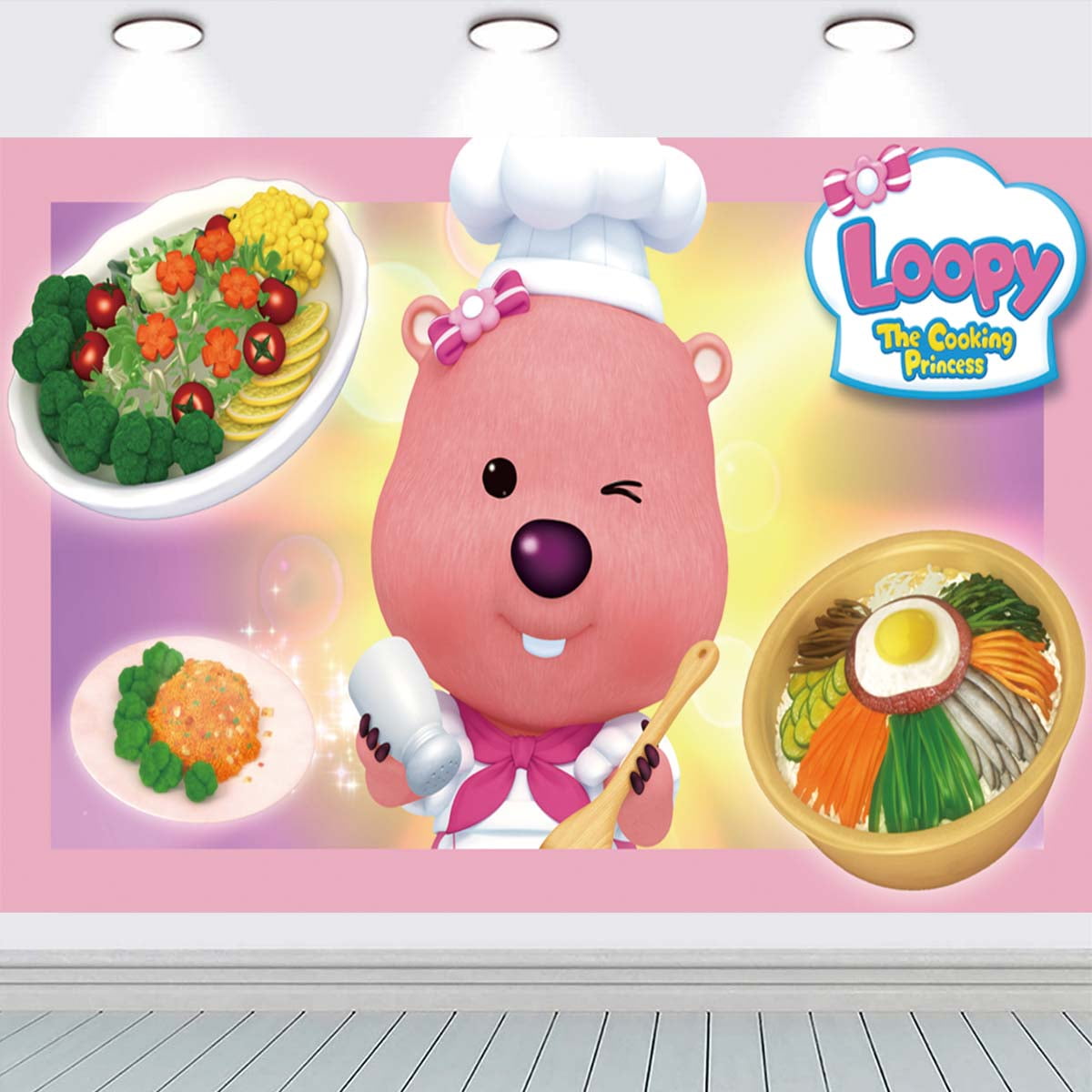 Loopy school Poster Backdrop Banner Party Supplies Birthday Decorations Background for ...