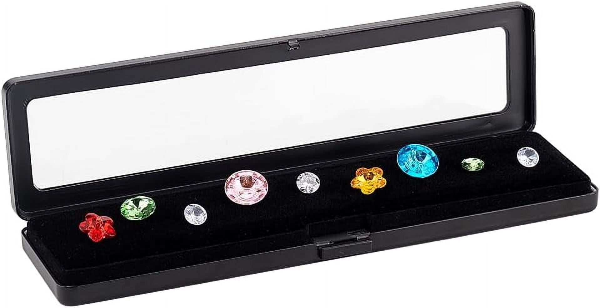 Loose Diamond Display Box, Black Gemstone Display Case Stainless Steel ...