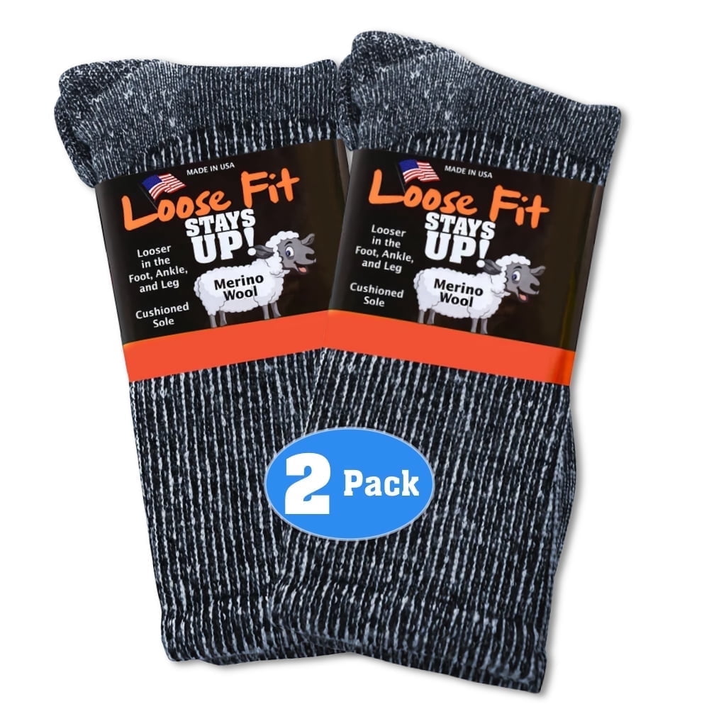 Free Shipping! Loose Fit Stays Up Marled Merino Wool Men's and Women's ...
