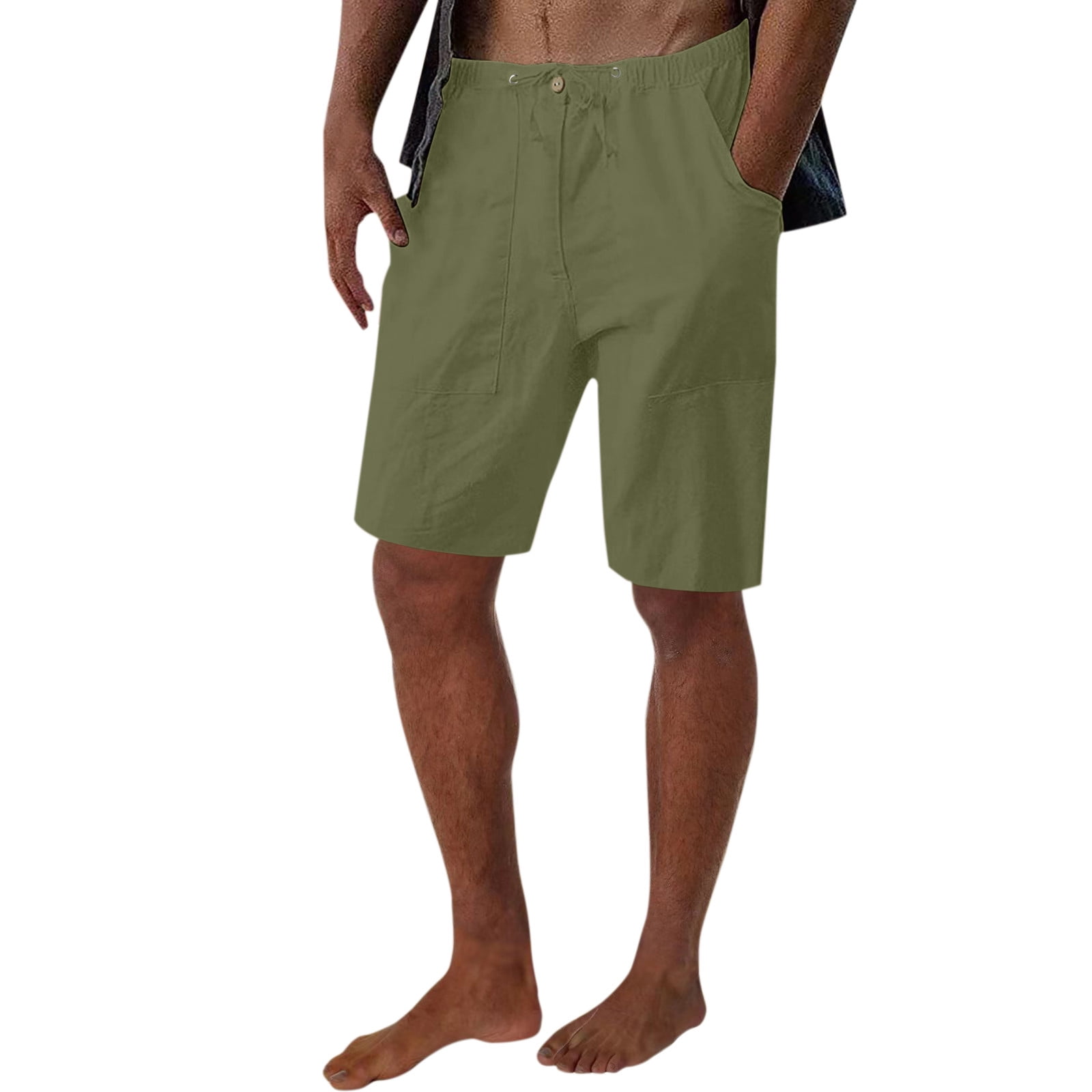 Loose Fitting Shorts Male Summer Casual Solid Short Pant Drawstring ...