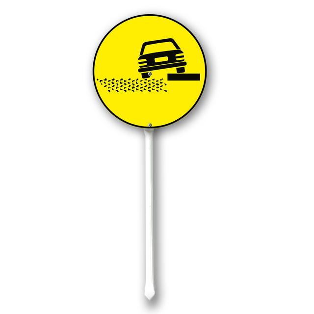 Loose Gravel Soft Shoulder Sign Yard Stake Outdoor, Aluminum, Metal ...