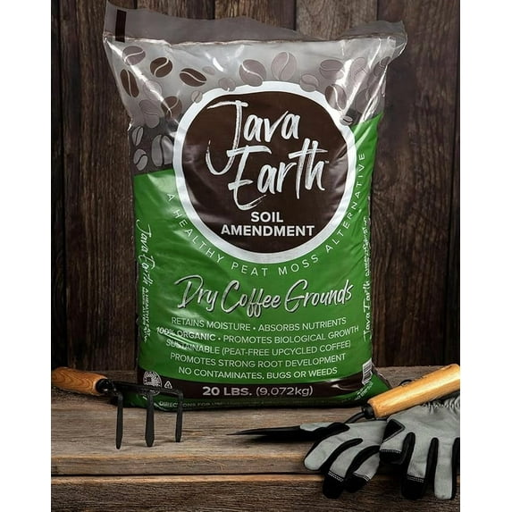 Loose Grounds - Java Earth Chicken Coop Bedding and Soil Amendment, Dry Spent Coffee Grounds, 20 ...