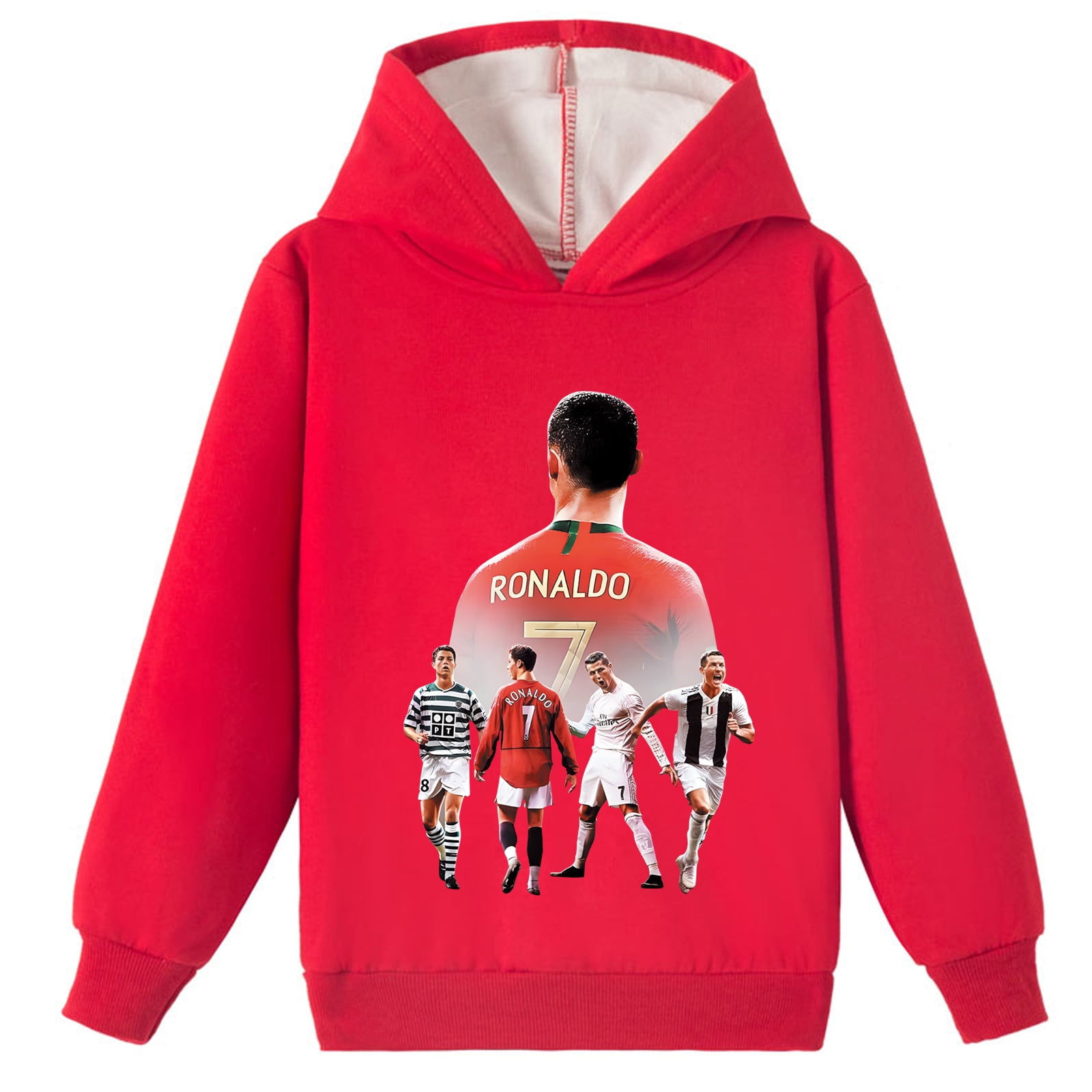 Loose Hoodie Cristiano Ronaldo Fleece Brushed works for Winter School ...