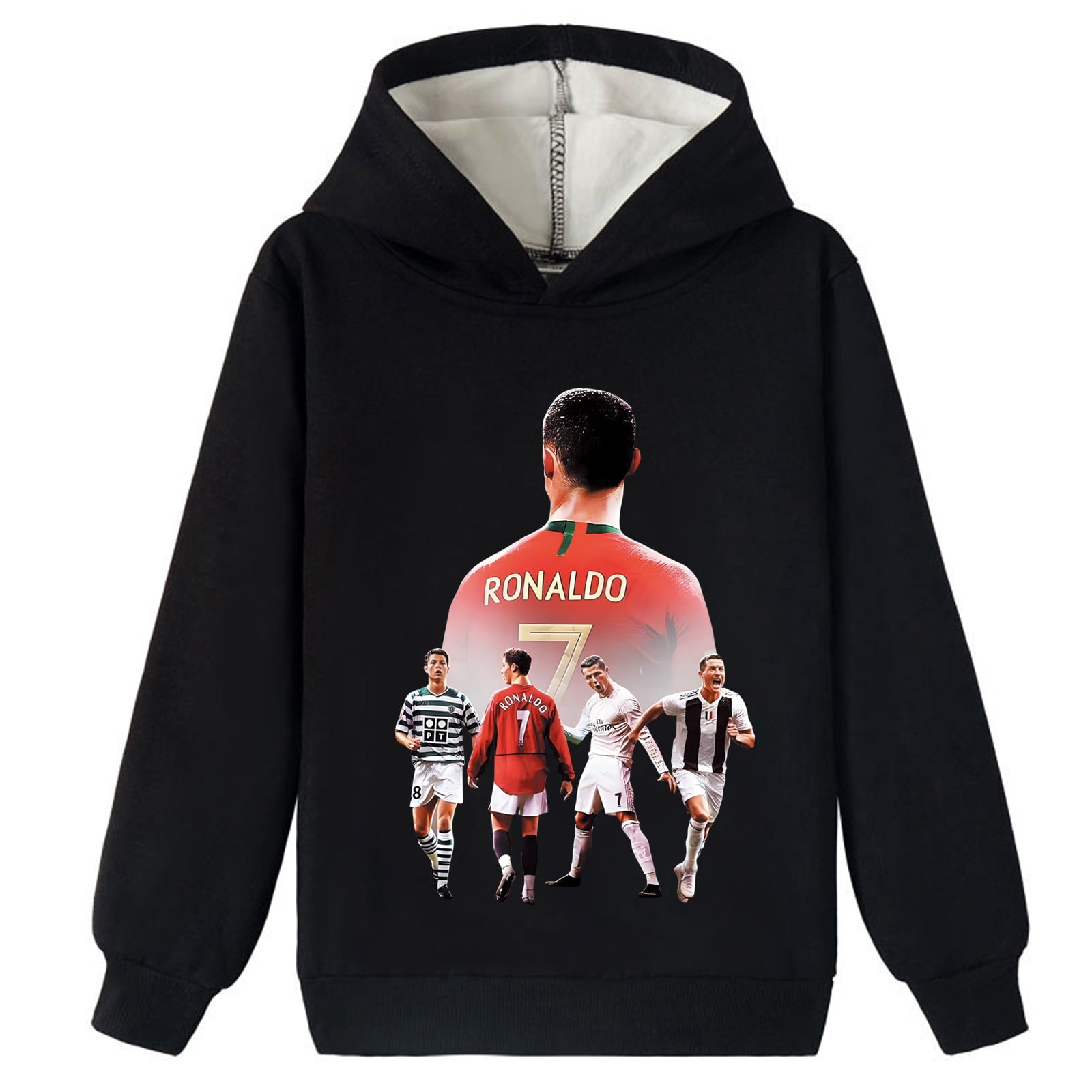 Loose Hoodie Cristiano Ronaldo Fleece Brushed works for Winter School ...