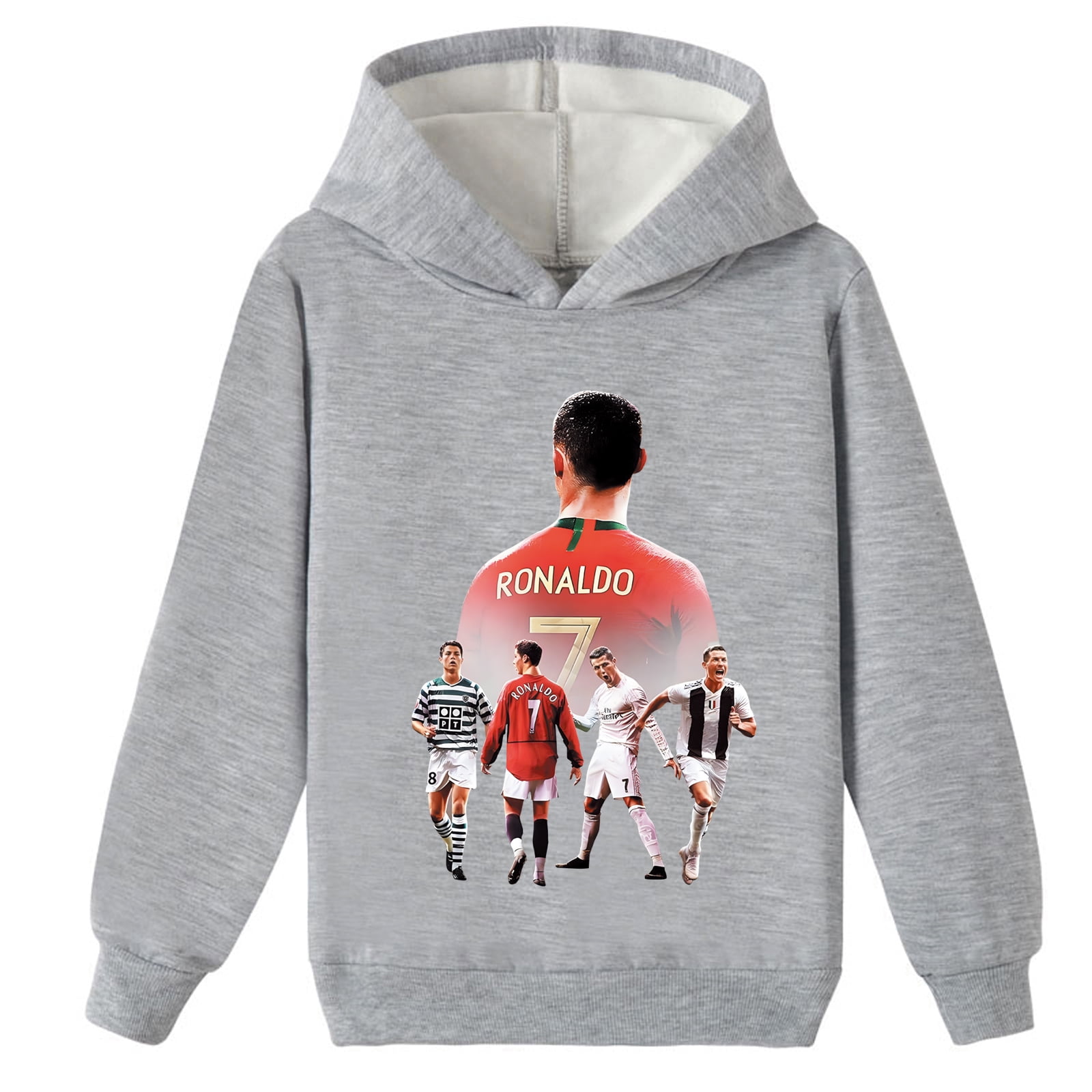 Loose Hoodie Cristiano Ronaldo Fleece Brushed works for Winter School ...