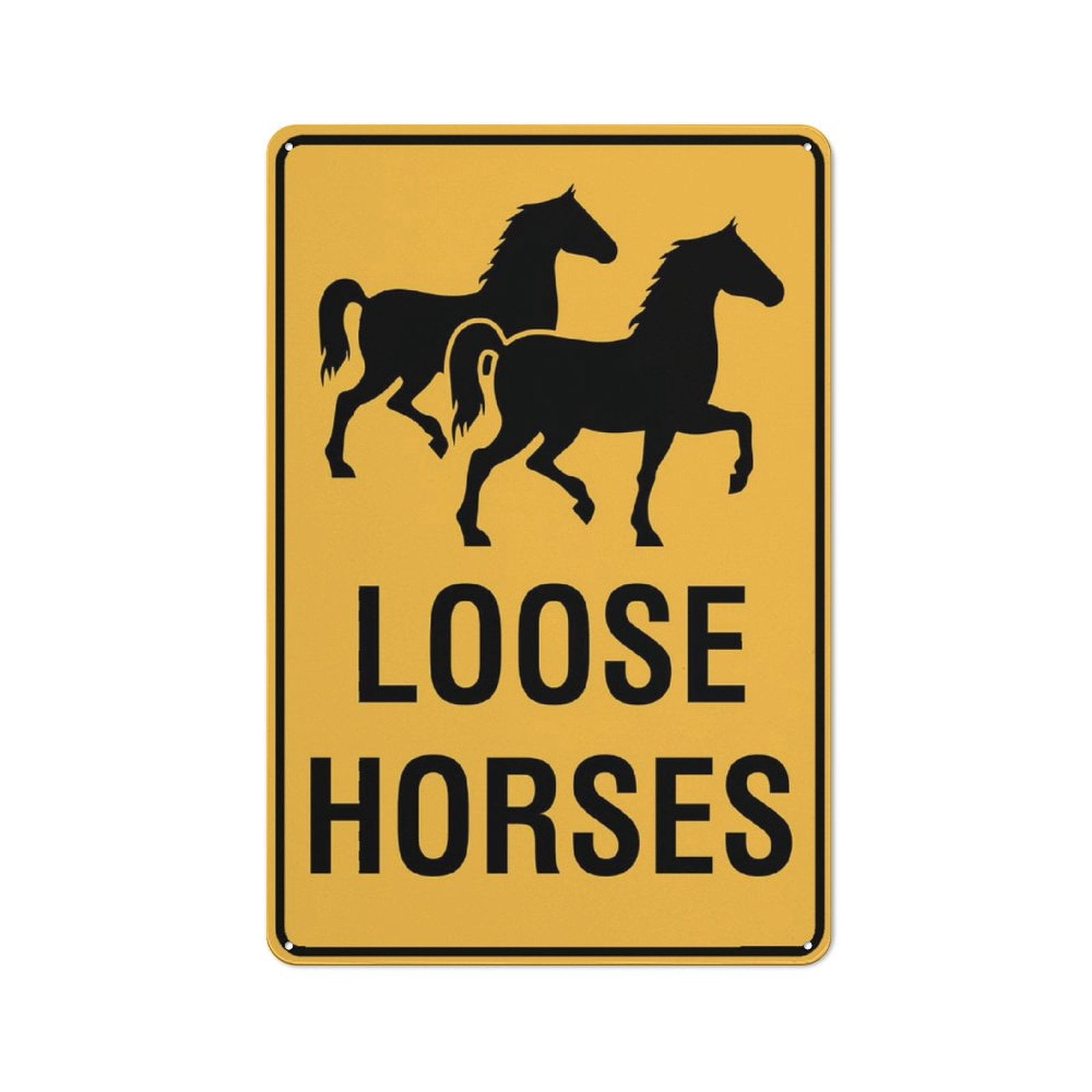 Loose Horses Sign 8X12 Inch Rust Free Aluminum Easy To Read & Sturdy ...
