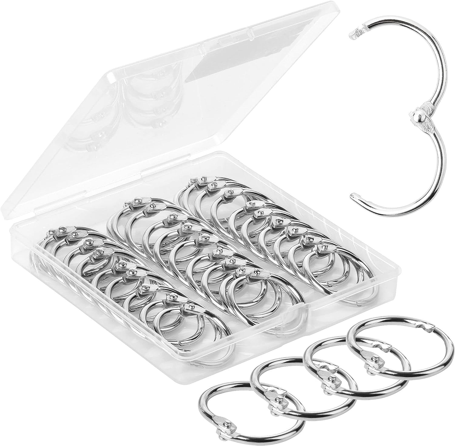 - Loose Leaf Binder Ring, 40 Pack, Binder Rings 1 Inch, Metal Rings for ...