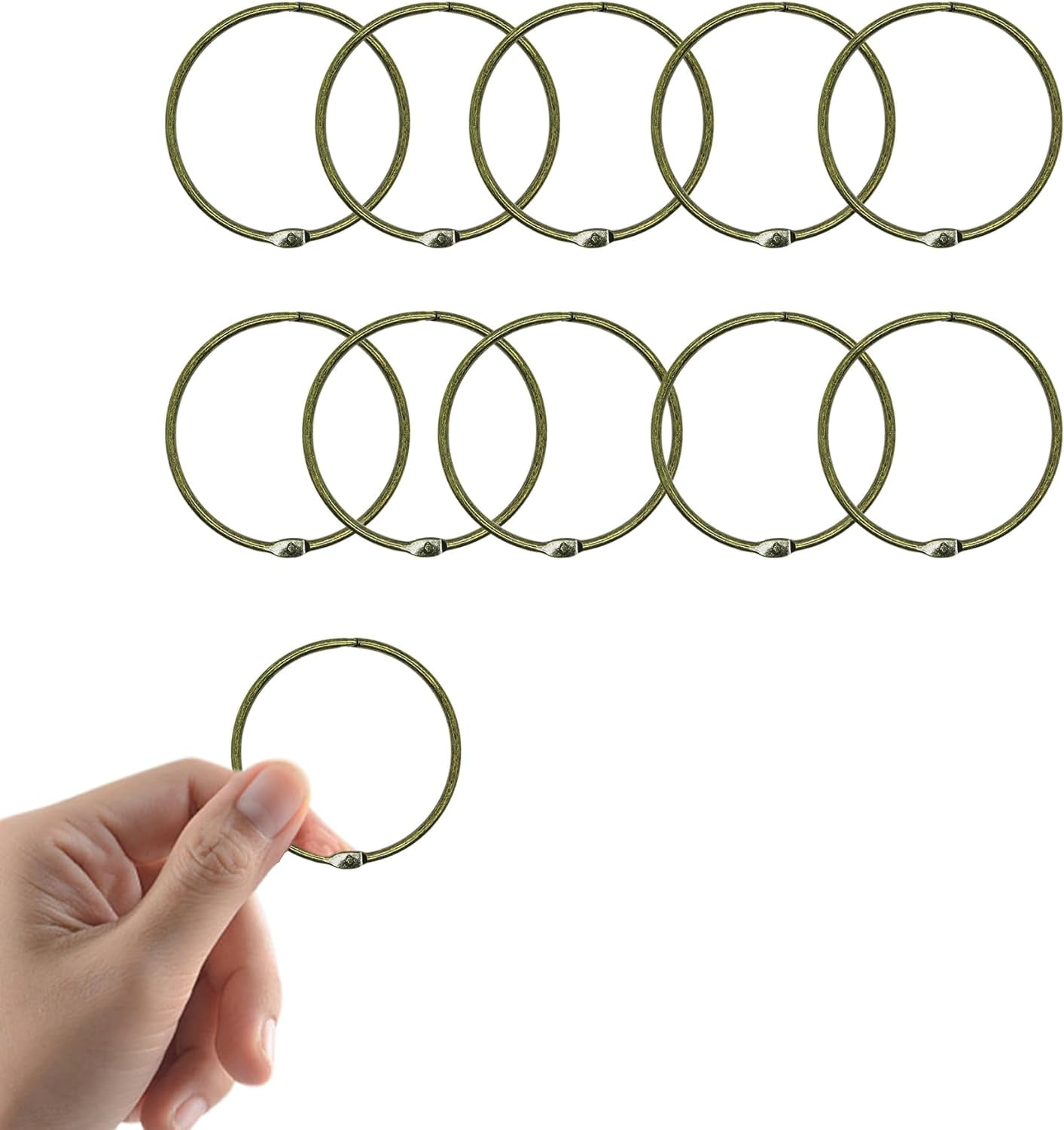Loose Leaf Binder Rings : 4 Inch Metal Ring for Index Cards, Round Key ...