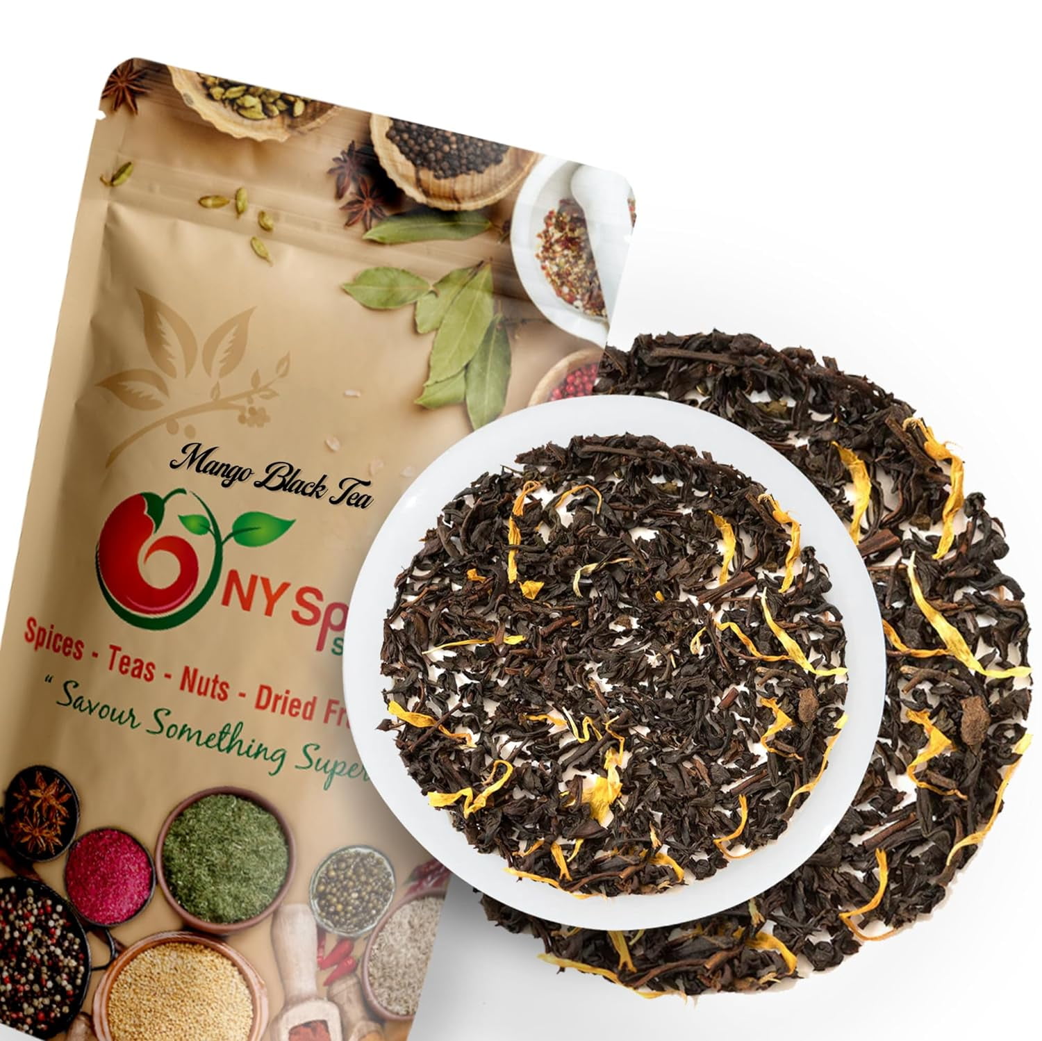 Loose Leaf Black Tea - 8 Ounce Fruit Flavored Premium Blended Black Tea ...