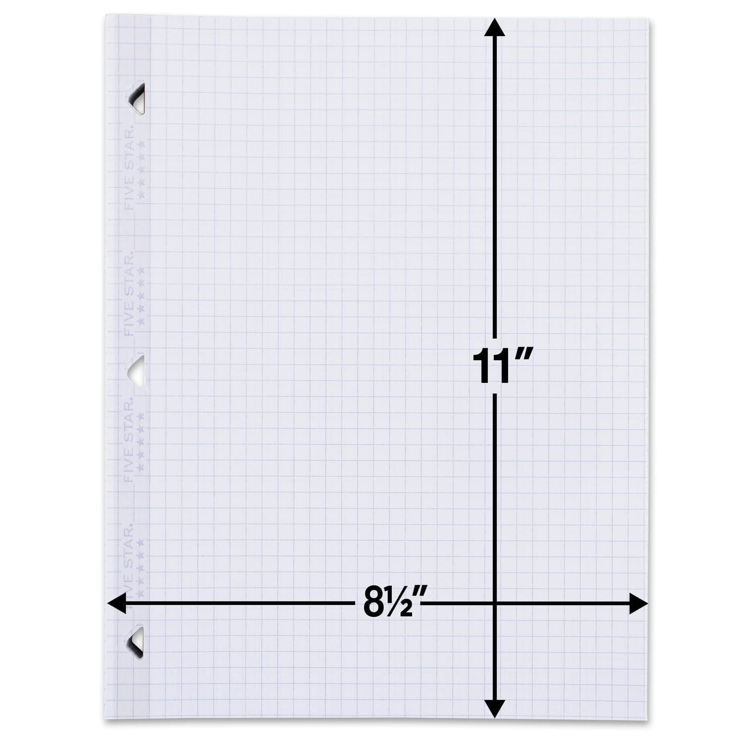Loose Leaf Graph Paper 6 Pack, Heavy Duty Reinforced Filler Paper for ...