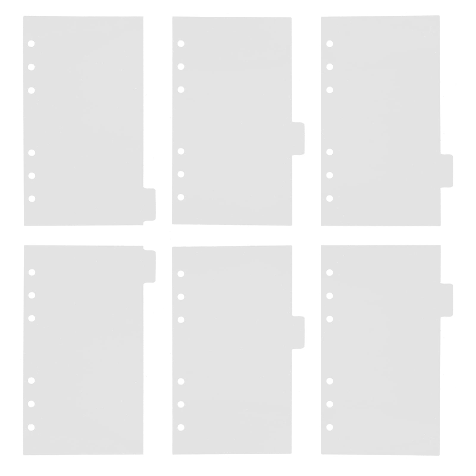 Loose Leaf Notebook Cover Shell,6Pcs Clear Acrylic Notebook Binder DIY ...