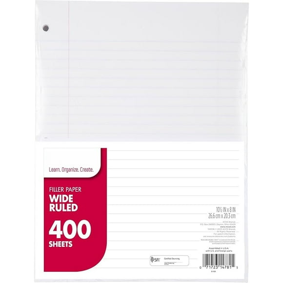 Loose Leaf Paper Wide Ruled