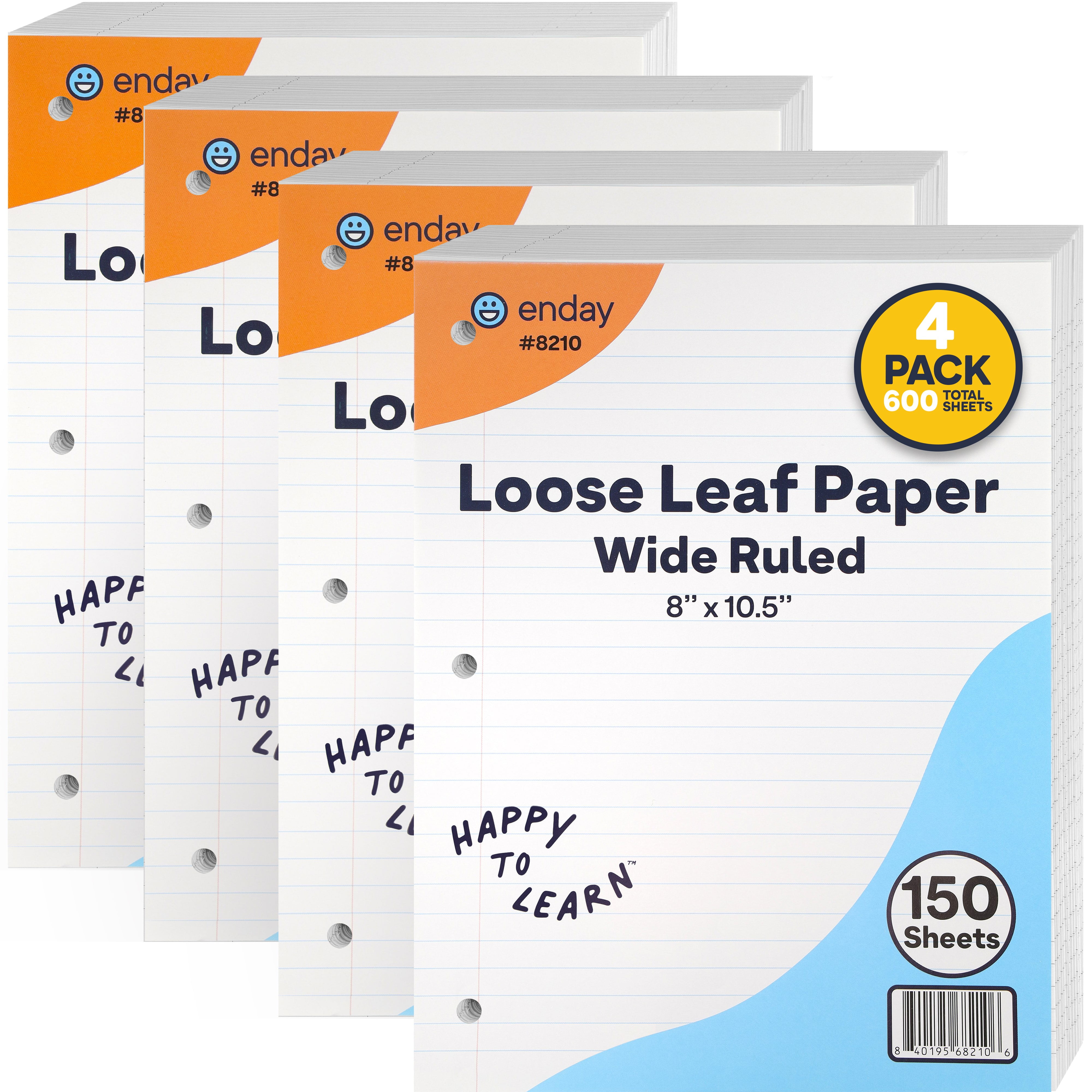 Loose Leaf Paper Wide Ruled Notebook Paper, 8" x 10.5" Filler Paper ...