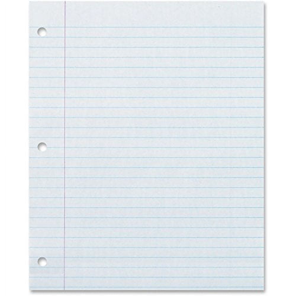 Loose Leaf Paper, on 24lb. Printed Double Sided With 3 Hole Punch - 100 ...