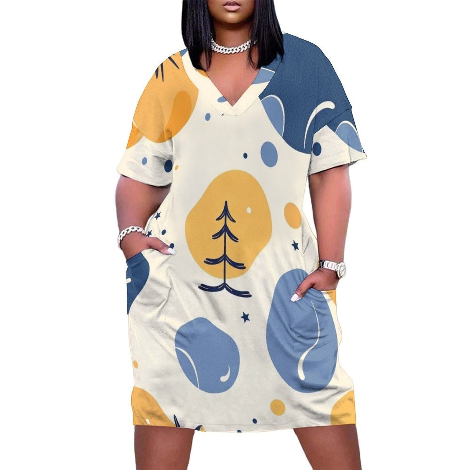 Loose Pocket Dress Abstract Nature Pattern Dresses for Woman Dresses for Woman 2025 - Walmart.com