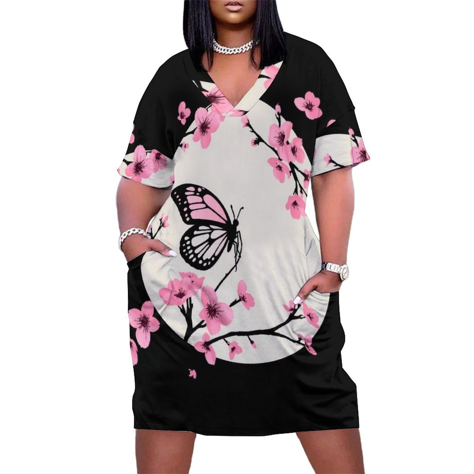 Loose Pocket Dress Butterfly Blossom Moon Dresses for Woman Dresses for Woman 2025 - Walmart.com
