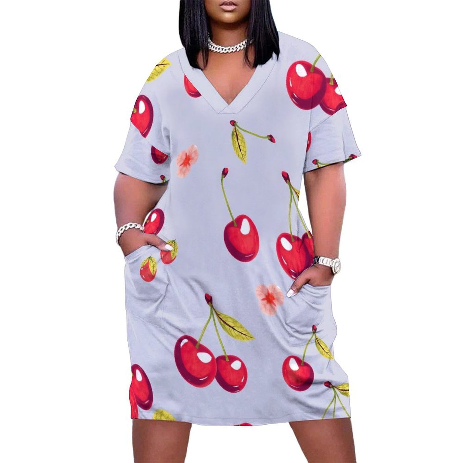 Loose Pocket Dress Cherry Blossom Pattern Dresses for Woman Dresses for Woman 2025 - Walmart.com