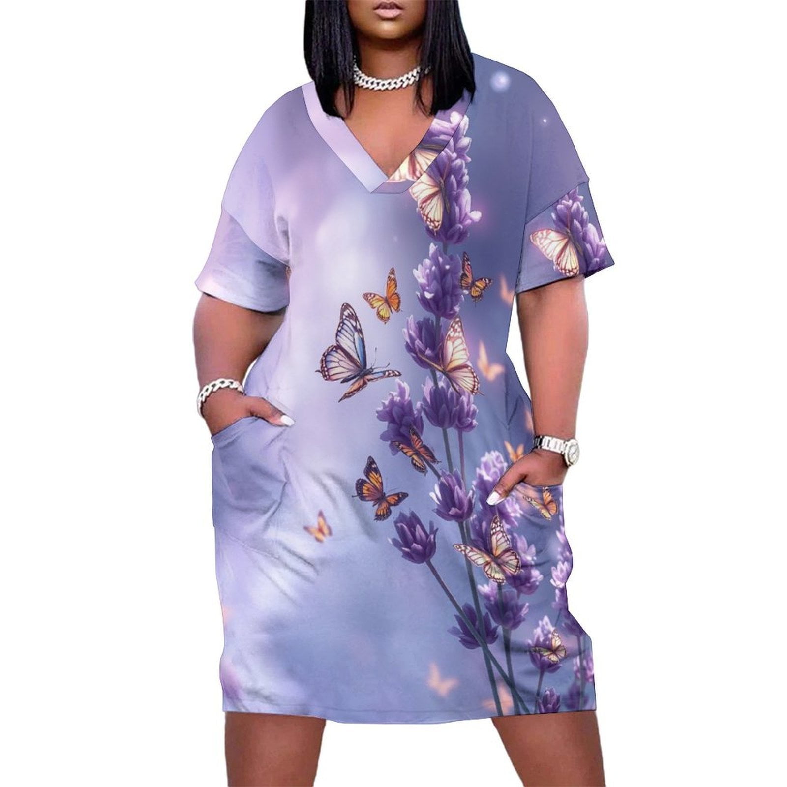 Loose Pocket Dress Lavender Dresses for Woman Dresses for Woman 2025 - Walmart.com