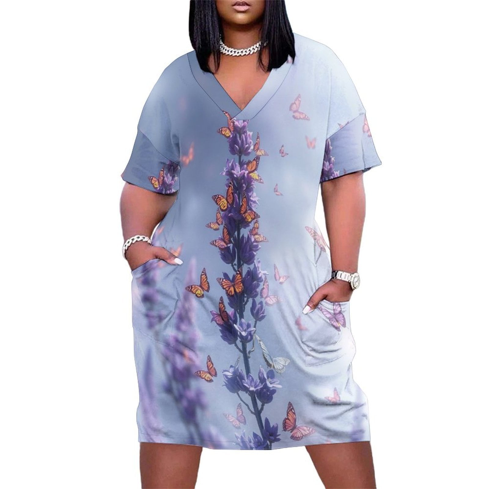 Loose Pocket Dress Lavender Dresses for Woman Dresses for Woman 2025 ...